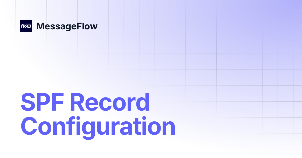 SPF Record Configuration | MessageFlow