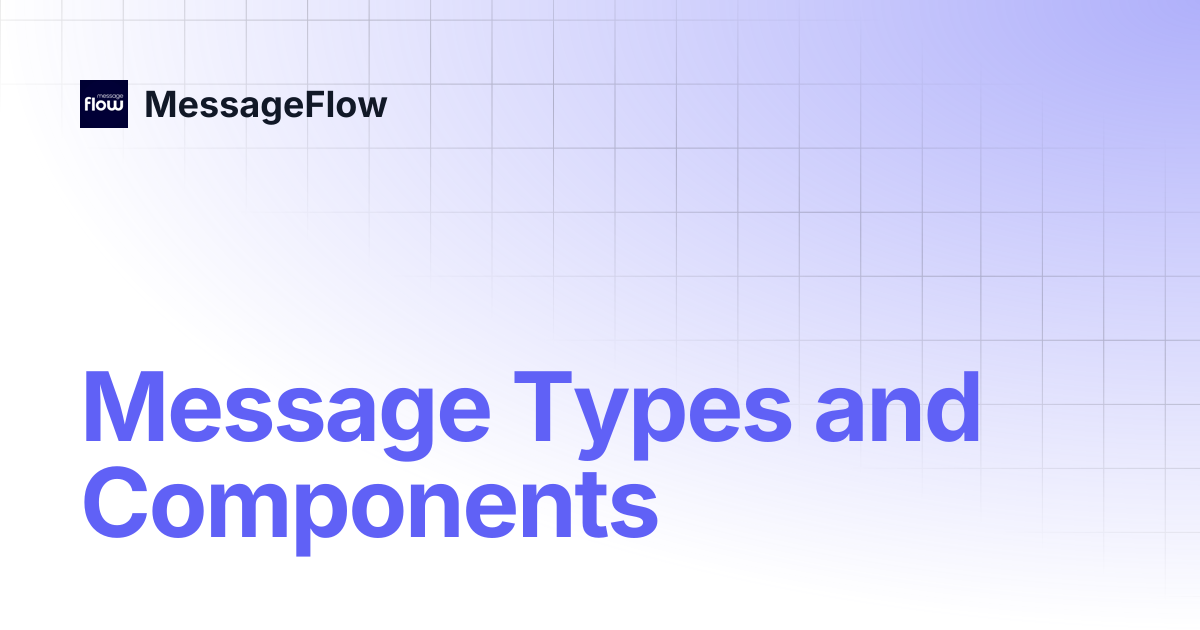 Message Types and Components | MessageFlow